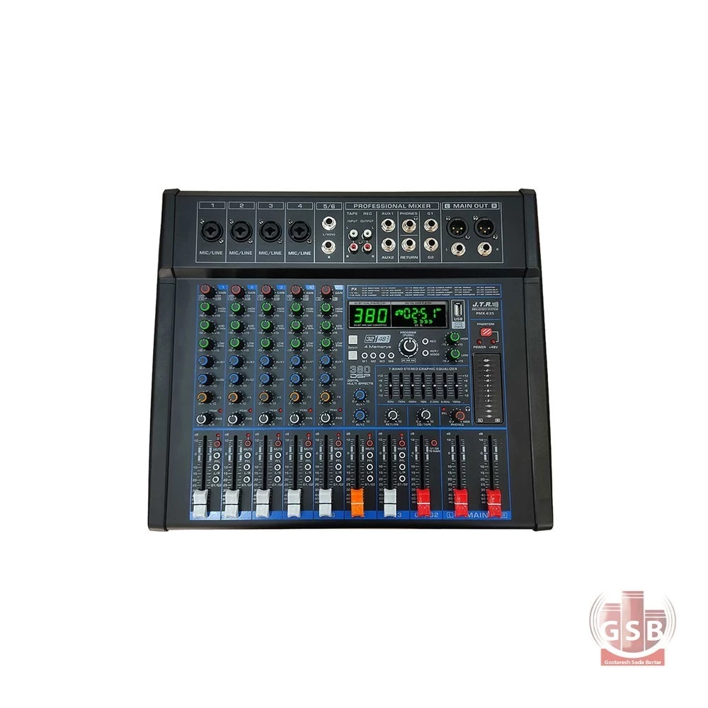 مشخصات و قیمت خرید پاور میکسر جی تی آر JTR PMX-635